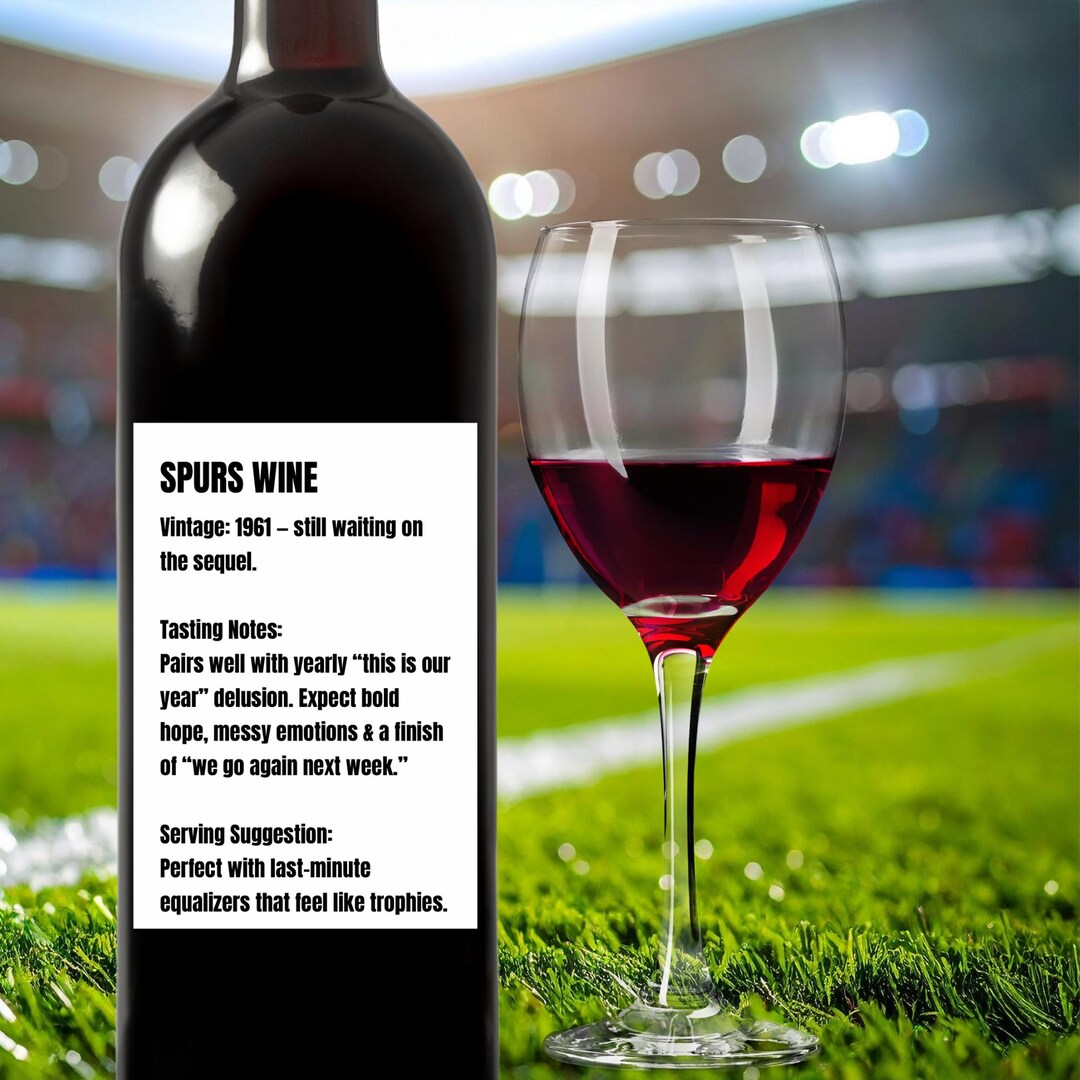 Spurs Fan Wine Bottle Label: Funny Football Gift - Etsy