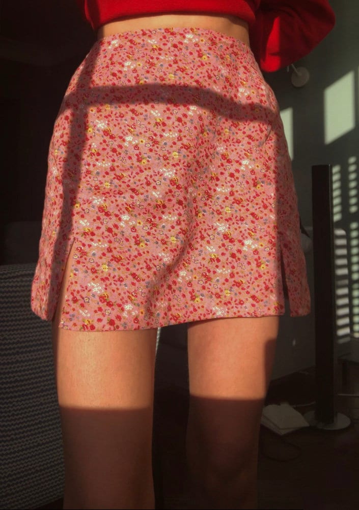 PDF Mini Skirt With Side Slits Sewing Pattern Uk Size 6 16 - Etsy