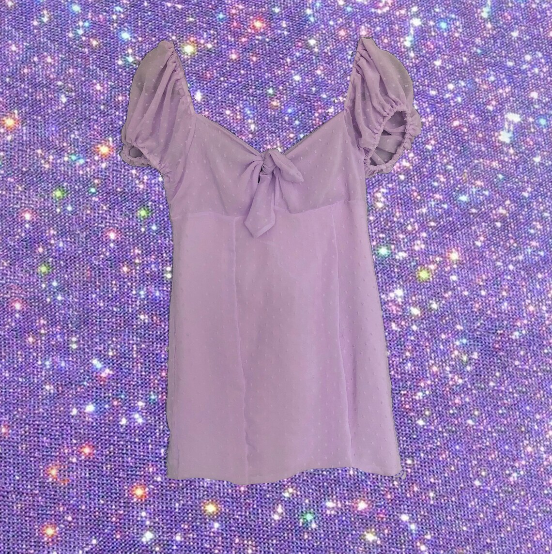 PDF Tie Front Puff Sleeve Mini Dress Sewing Pattern Size XS - Etsy