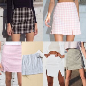 PDF Mini Skirt With Side Slits Sewing Pattern Uk Size 6 16 US Size 0 12 ...
