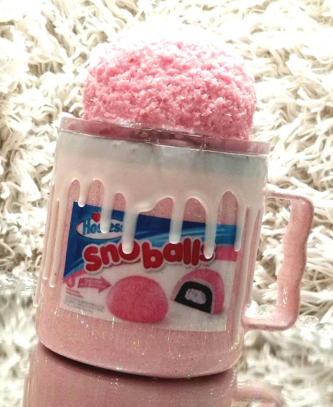 Pink Glitter Snoball Mug With Snoball Lid. - Etsy