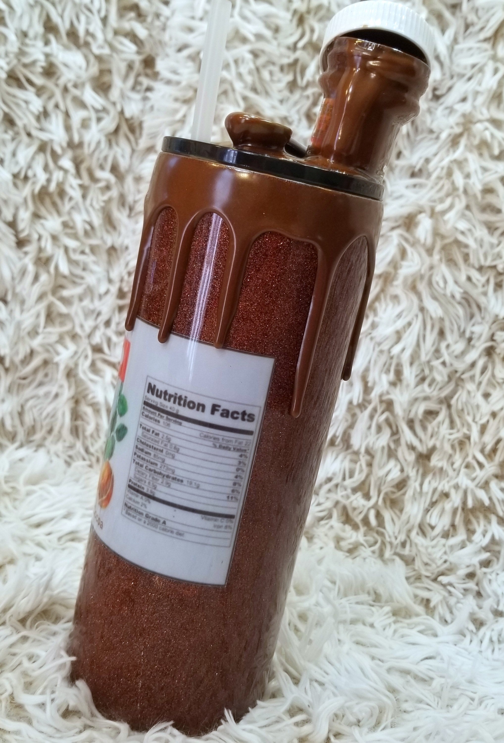 NUTELLA Tumbler With Decorated Lid - Etsy