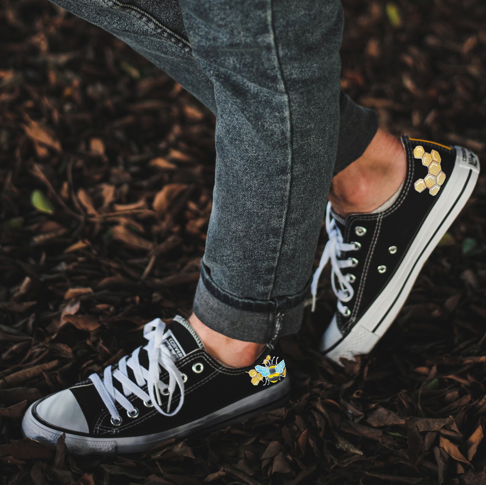 HONEY BEE CONVERSE adult - Etsy