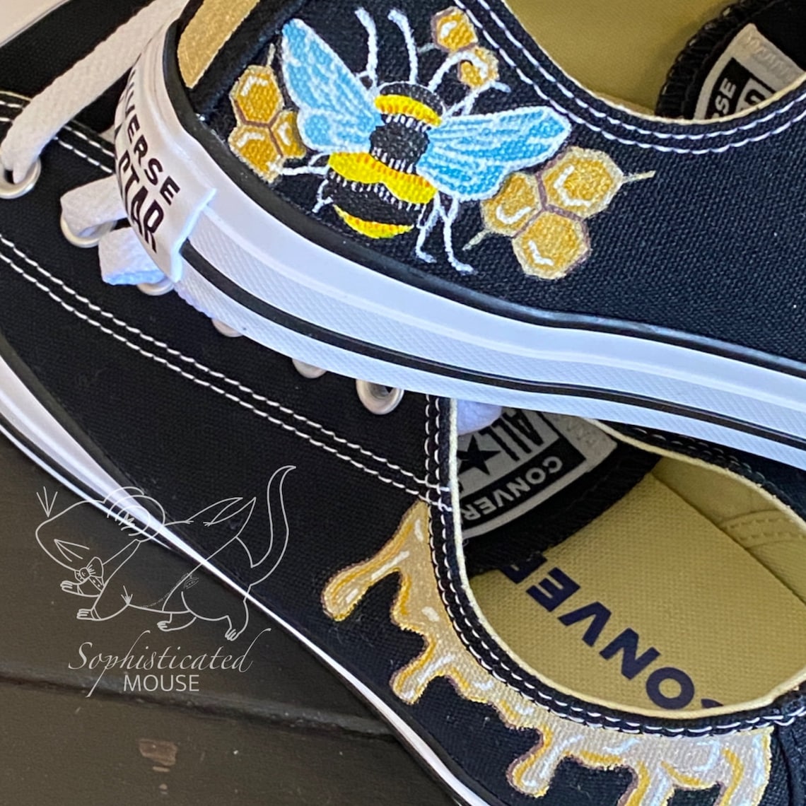 HONEY BEE CONVERSE adult - Etsy