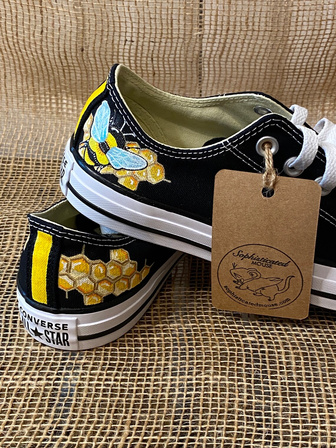 HONEY BEE CONVERSE adult - Etsy
