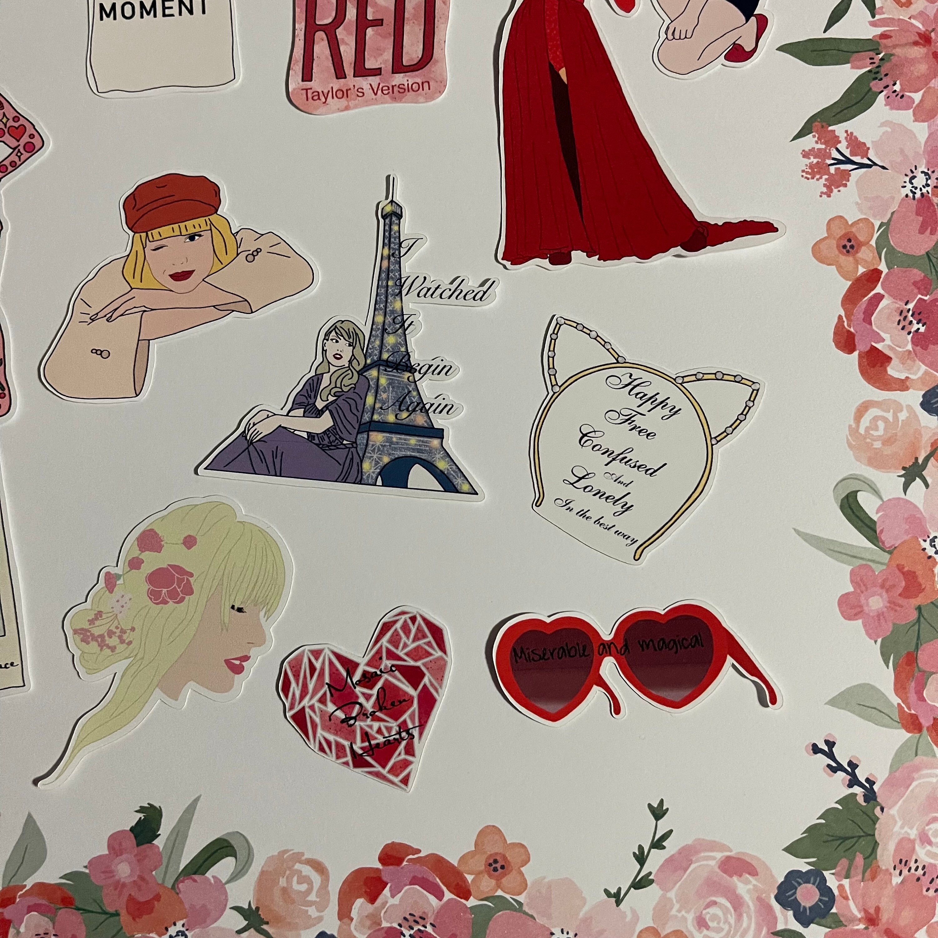 Red Sticker Pack - Etsy
