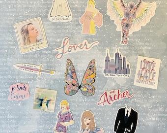Swiftie Lover Sticker Pack Swiftie Party Stickers She - Etsy