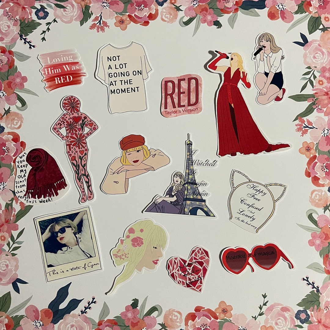 Red Sticker Pack - Etsy