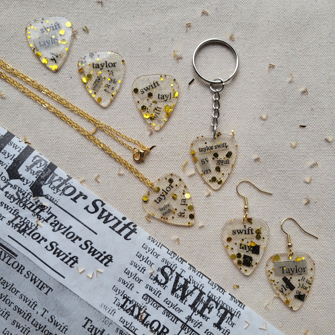Reputation Confetti Resin Guitar Pick | Necklace, Earings, Keychain, or ...