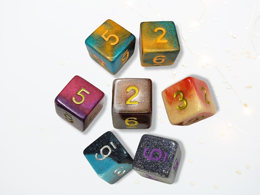 Customisable D6 DND Dice Dungeons and Dragons Boardgames Tabletop Magic ...