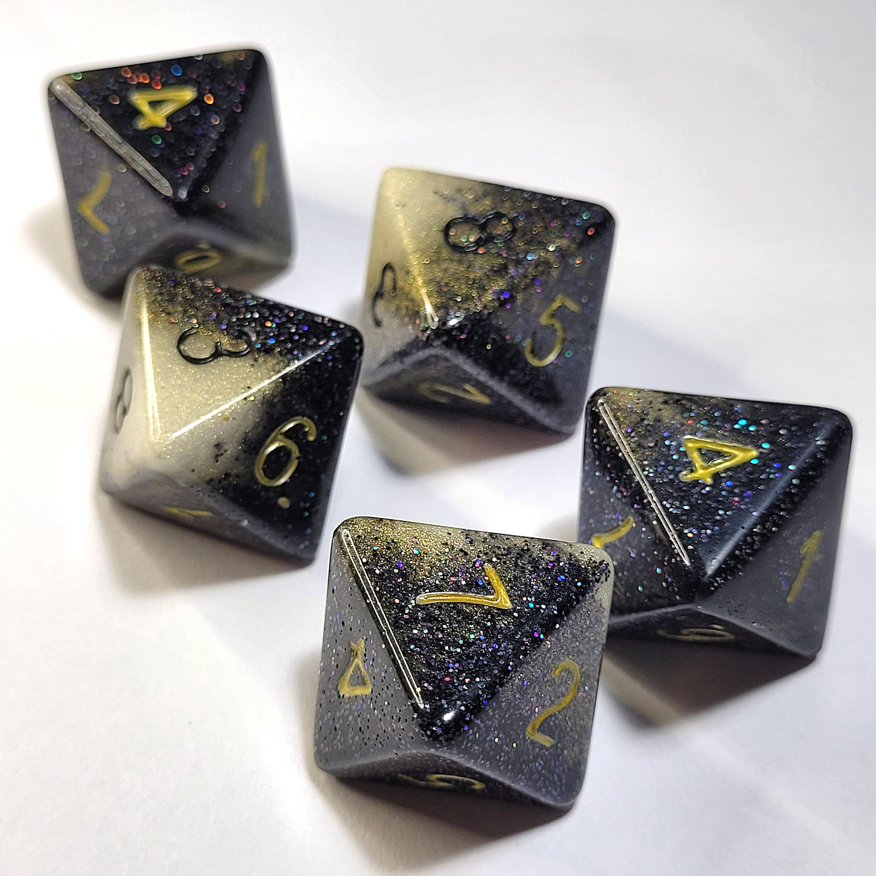 Customisable D8 Dice DND Boardgame Glitter Shimmer Sparkle RPG - Etsy