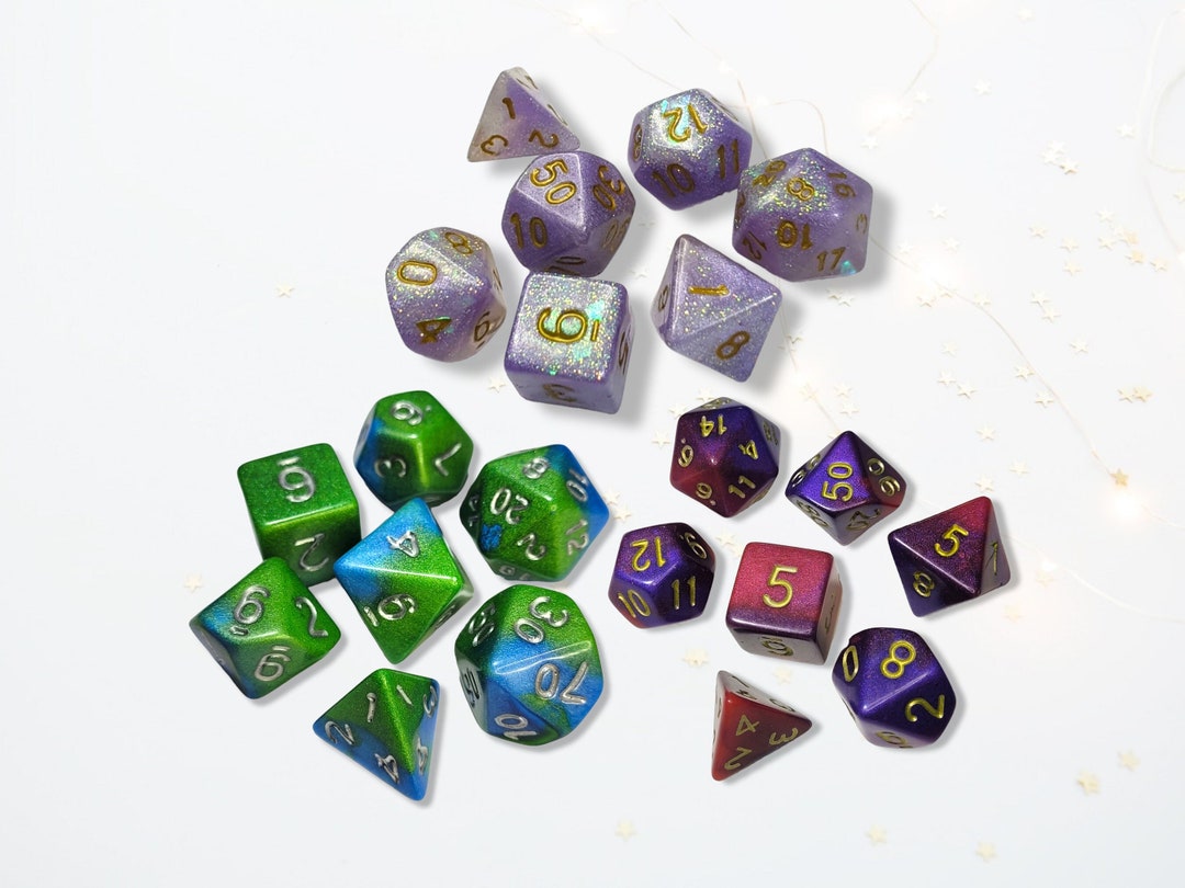 7 Customisable DND Dice Dungeons and Dragons Boardgames Tabletop Magic ...