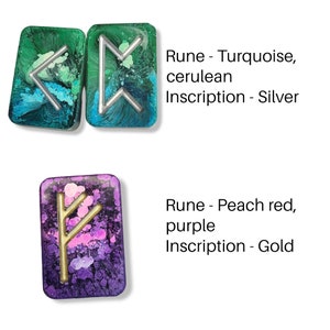 25 Customisable Elder Futhark Runes Unique Bright Multicoloured Norse ...