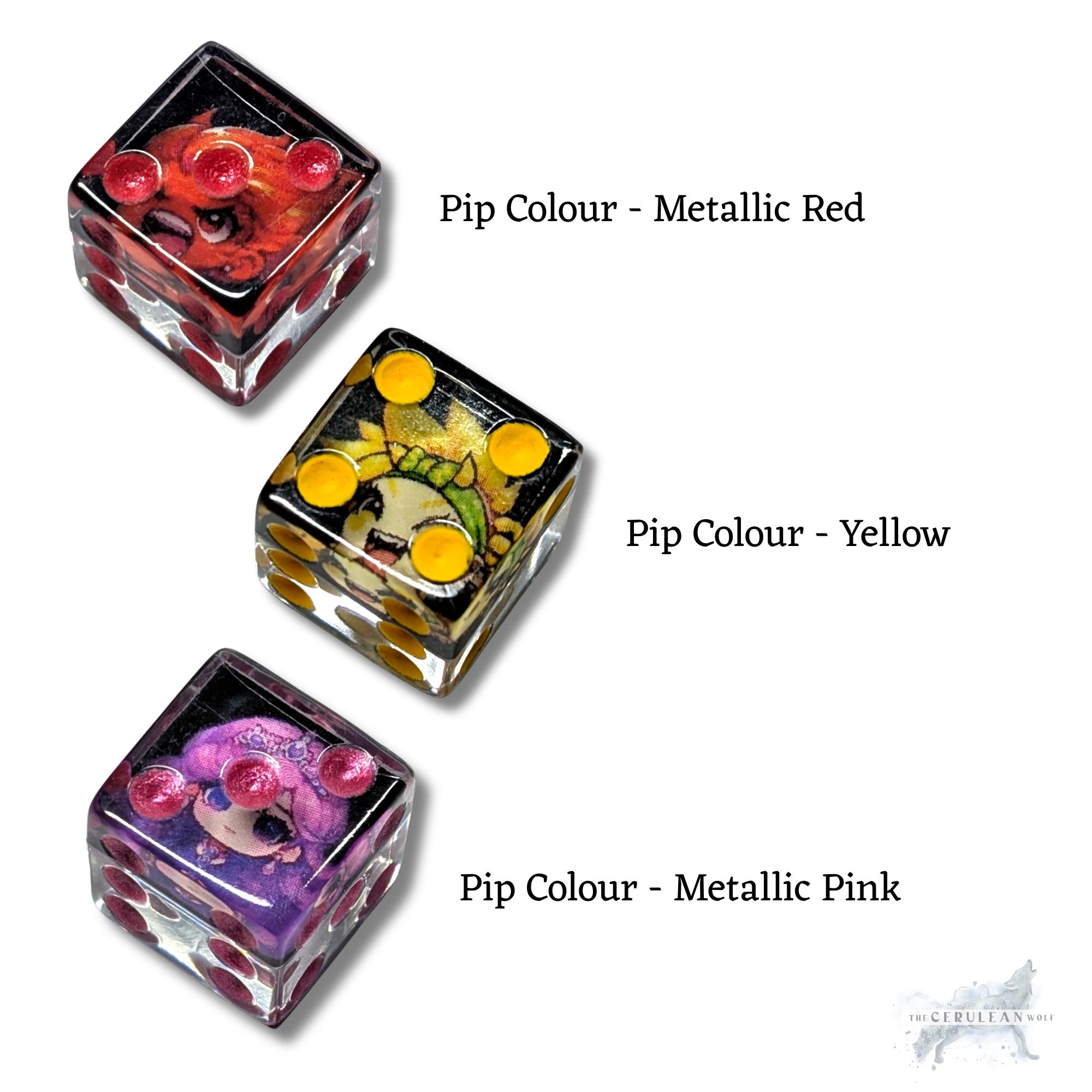 Customisable D6 Add Your Own Photo With Pips Dice DND Boardgame Sparkle ...