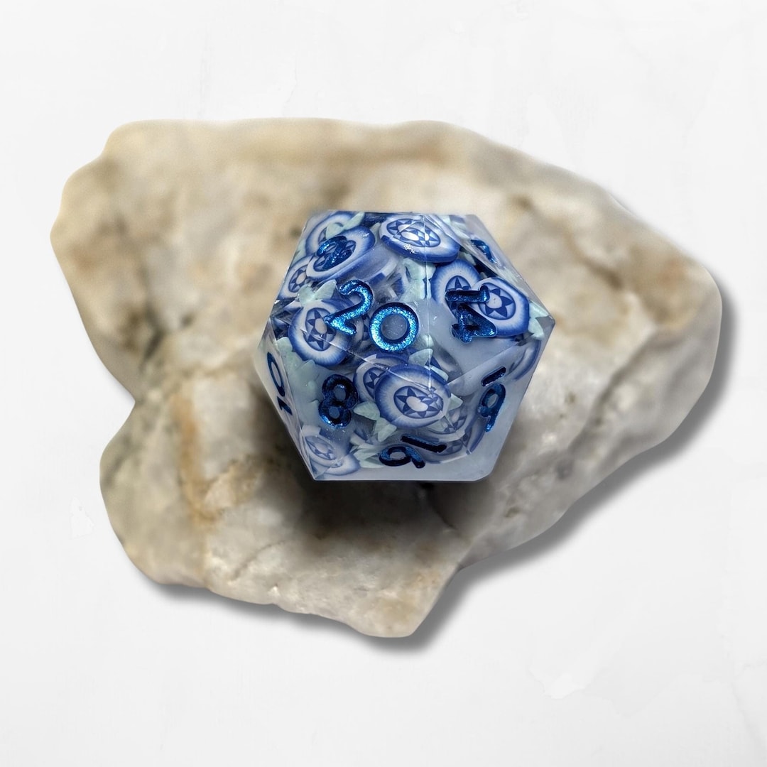 Blueberry Milkshake D20 DND Dice Dungeons and Dragons RPG Tabletop ...