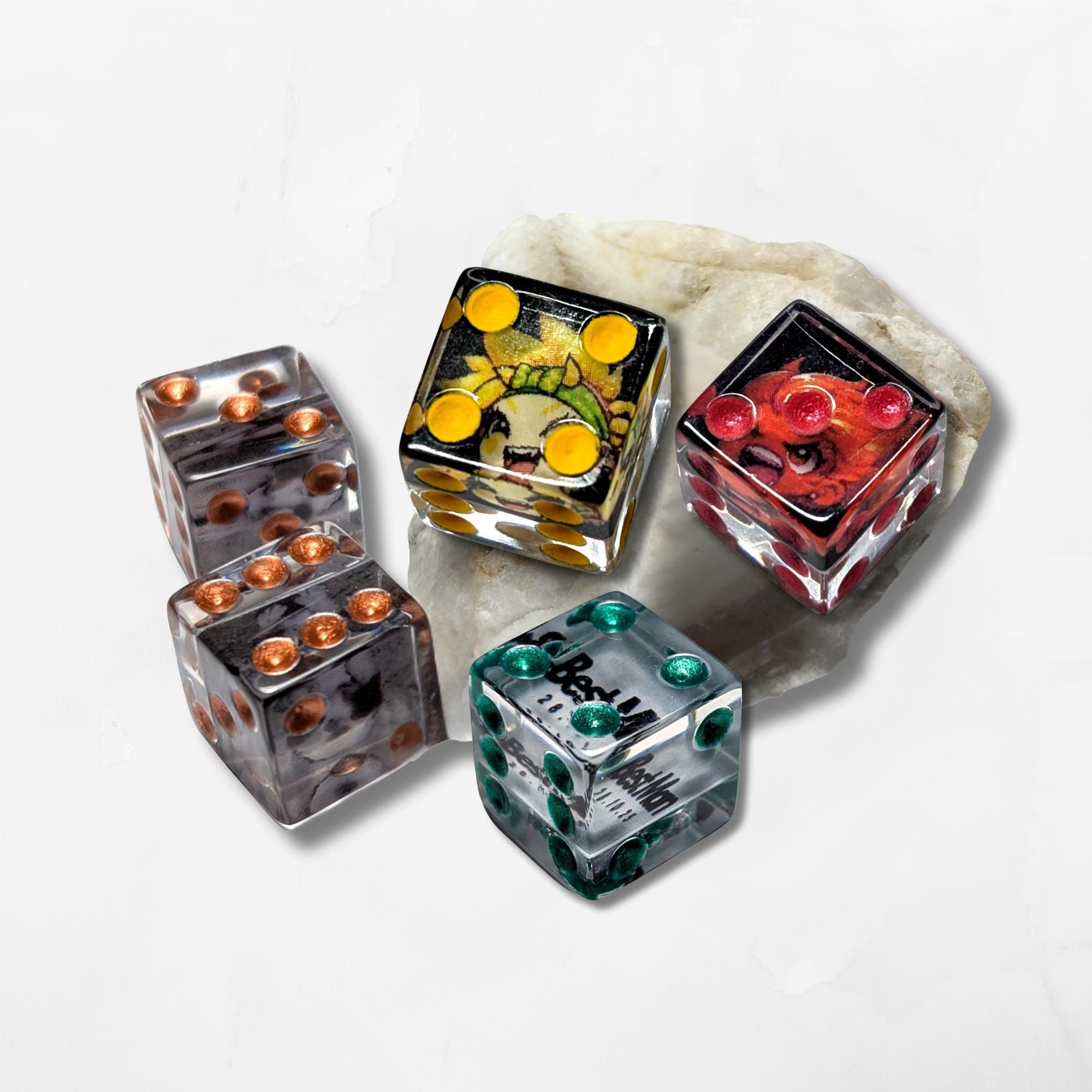 Customisable D6 Add Your Own Photo With Pips Dice DND Boardgame Sparkle ...