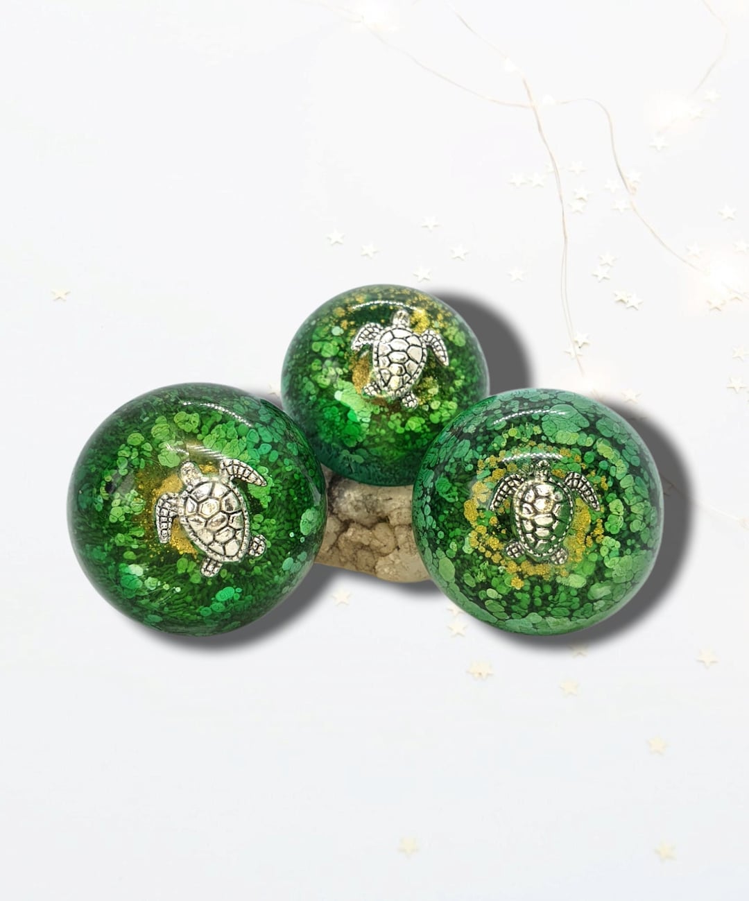 Turtle Cabinet Handles Knobs Green Gold Yellow Coloured Base Home Decor ...