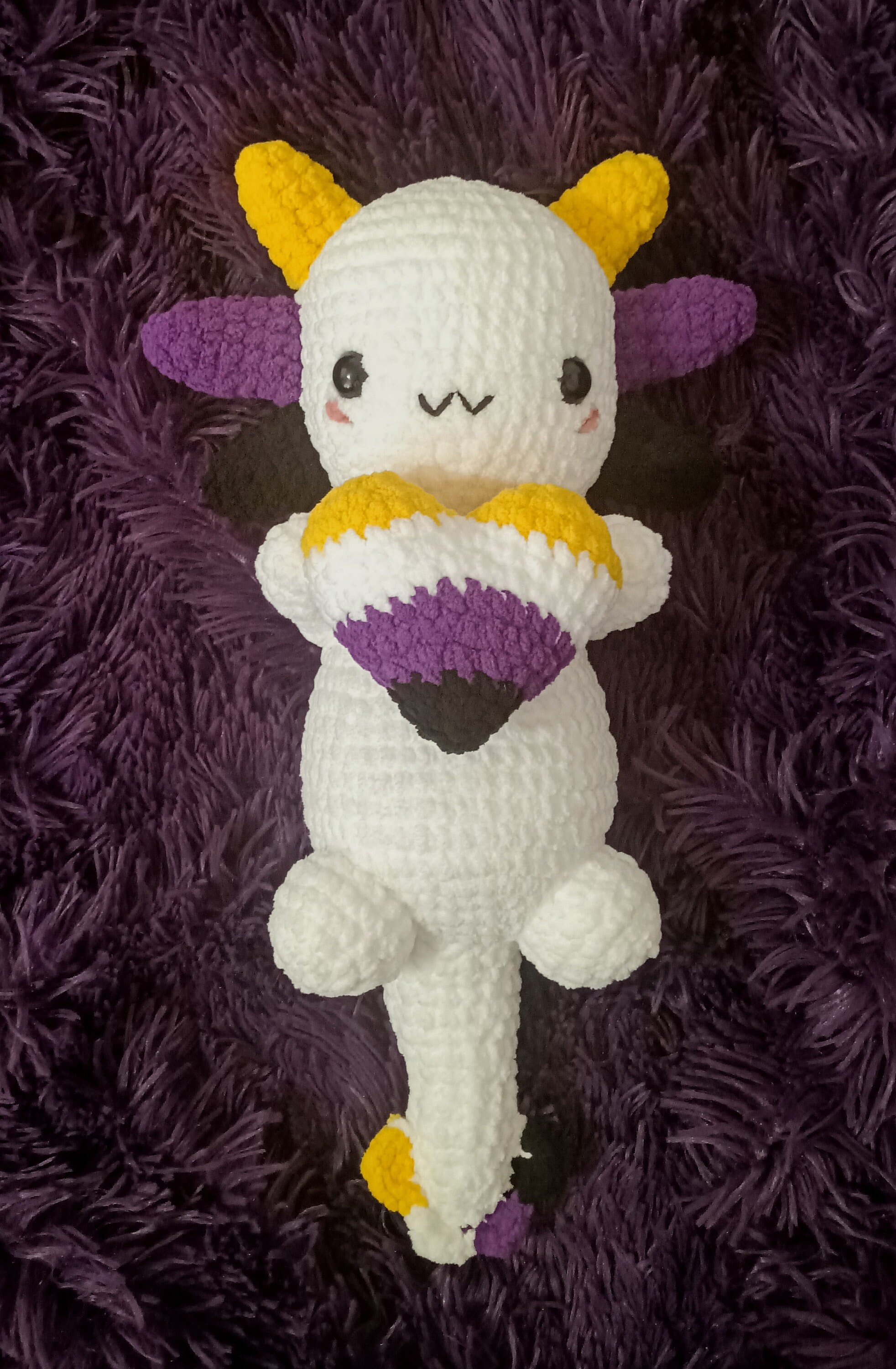 Pride Crochet Axolotl Plush - Etsy