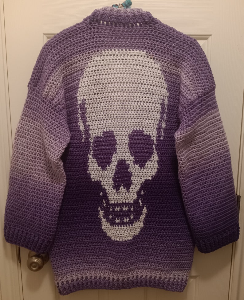 Crochet Skull Cardigan - Etsy