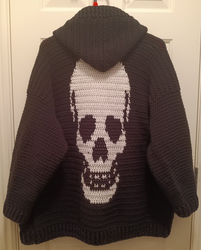 Crochet Skull Cardigan - Etsy