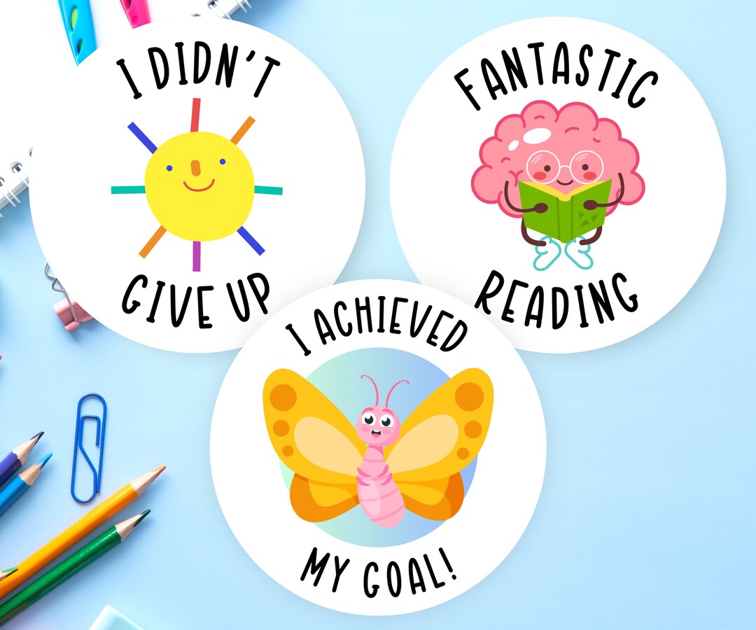 Teacher Reward Stickers Primary School Stickers Positive - Etsy