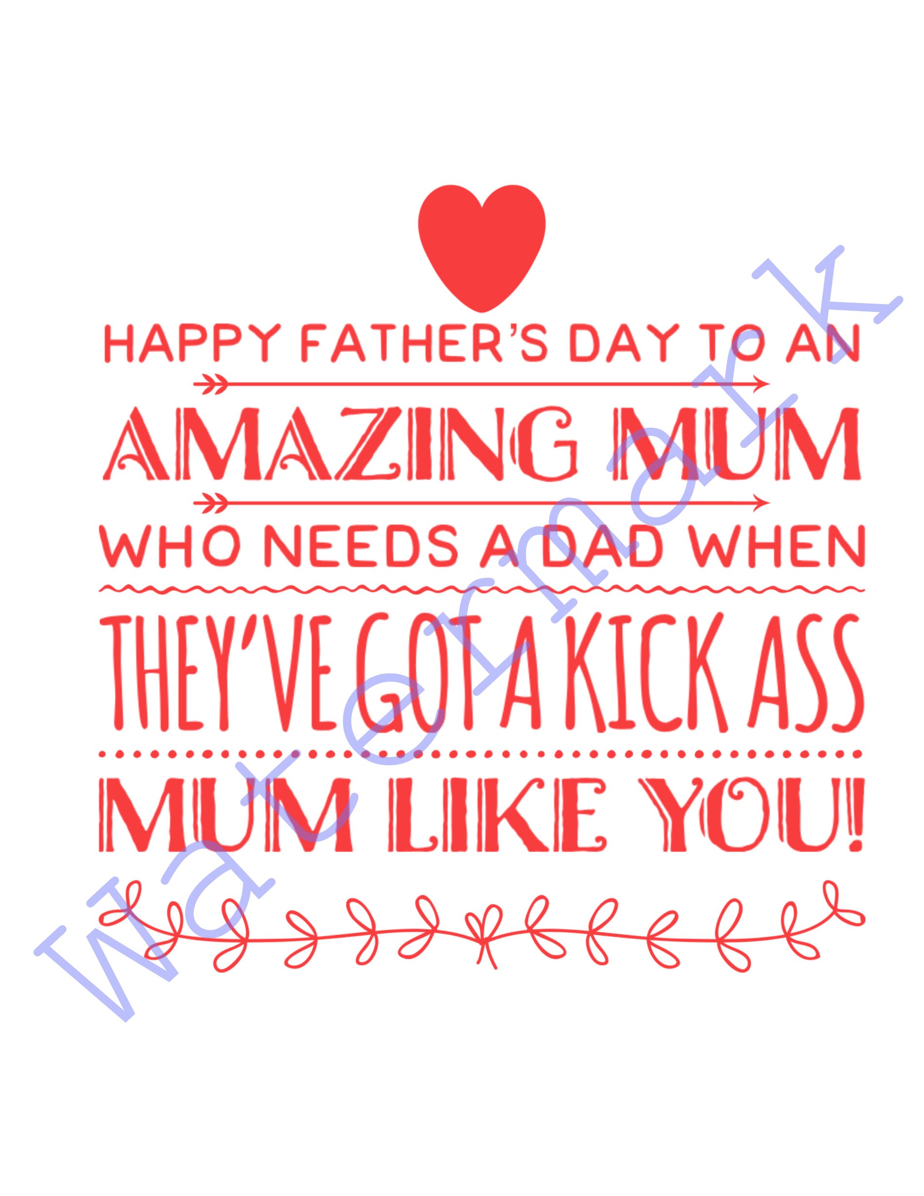 Print at Home Single Mother Father’s Day Card - Etsy