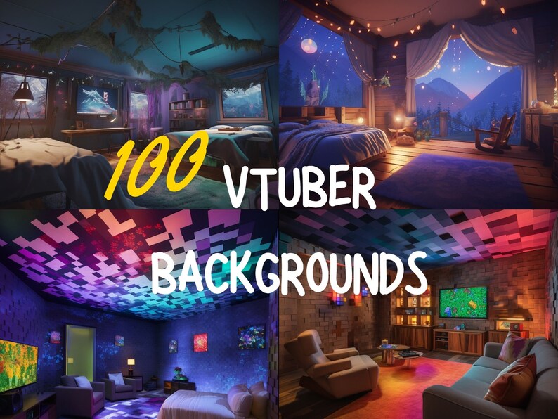 100 Vtuber Gaming Backgrounds, Vtuber Rooms, Stream Background, Virtual ...
