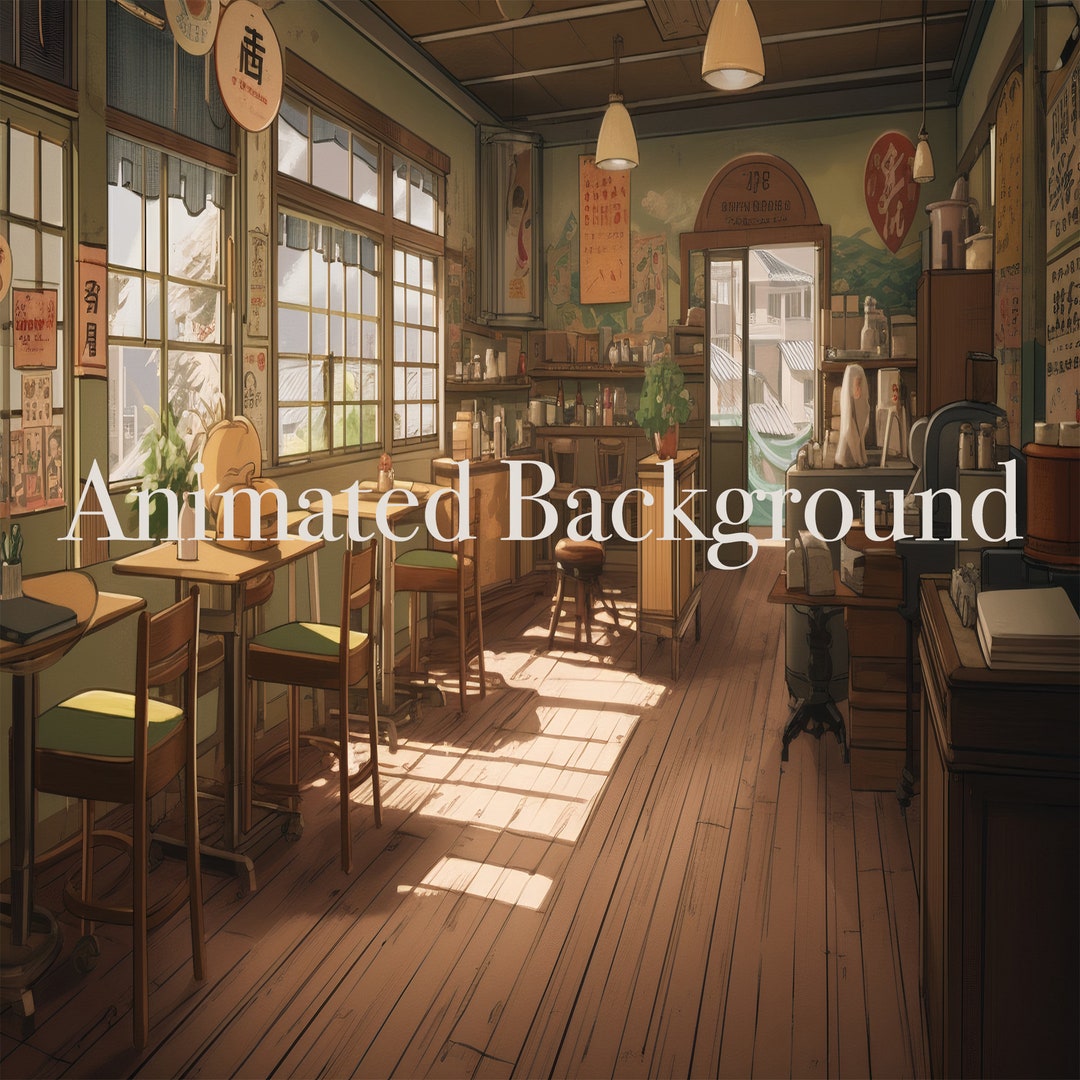 Lofi vtuber Background Animated Cosy Lofi Café Looped Vtuber Twitch ...