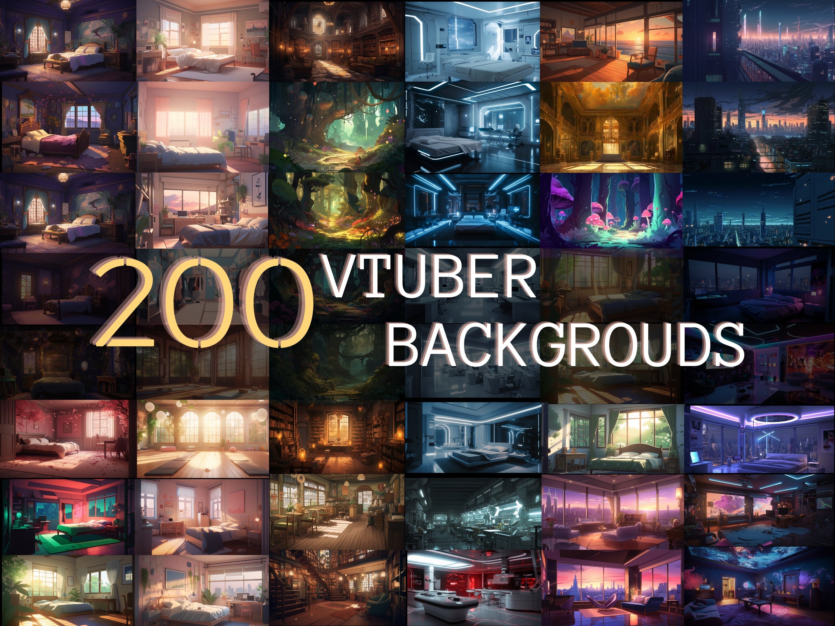 200 Vtuber Backgrounds Vtuber Rooms Stream Background - Etsy UK