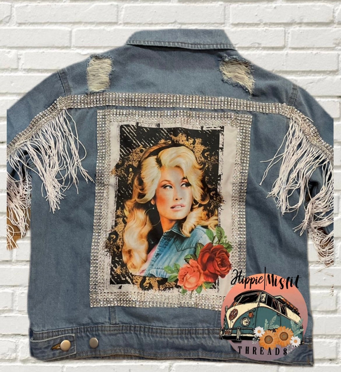 Toddler Dolly Parton Denim Jacket, Rhinestone & Fringe, Country Music ...