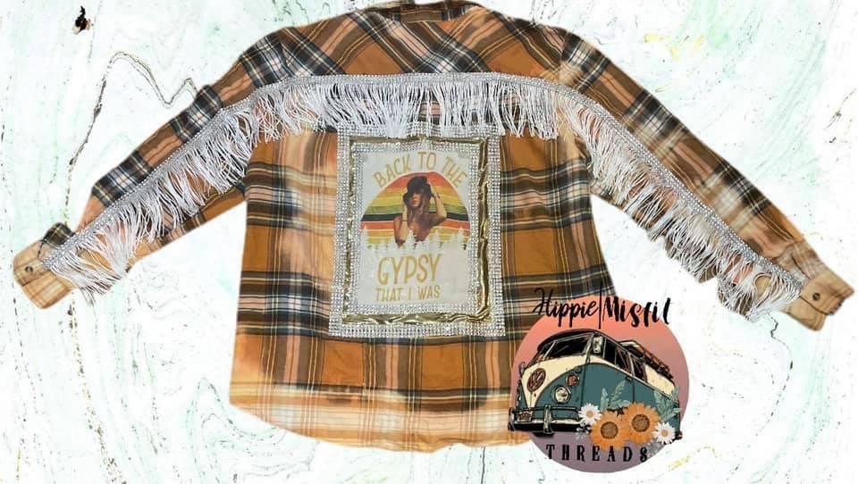 Bleached Flannel Custom Flannel Fringed Flannel | Etsy