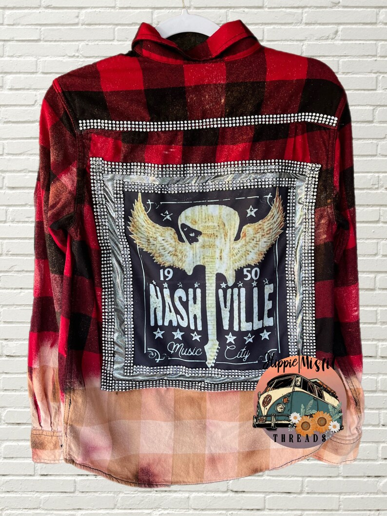 Nashville Custom Flannel Shirt Flannel Shirt Distressed - Etsy