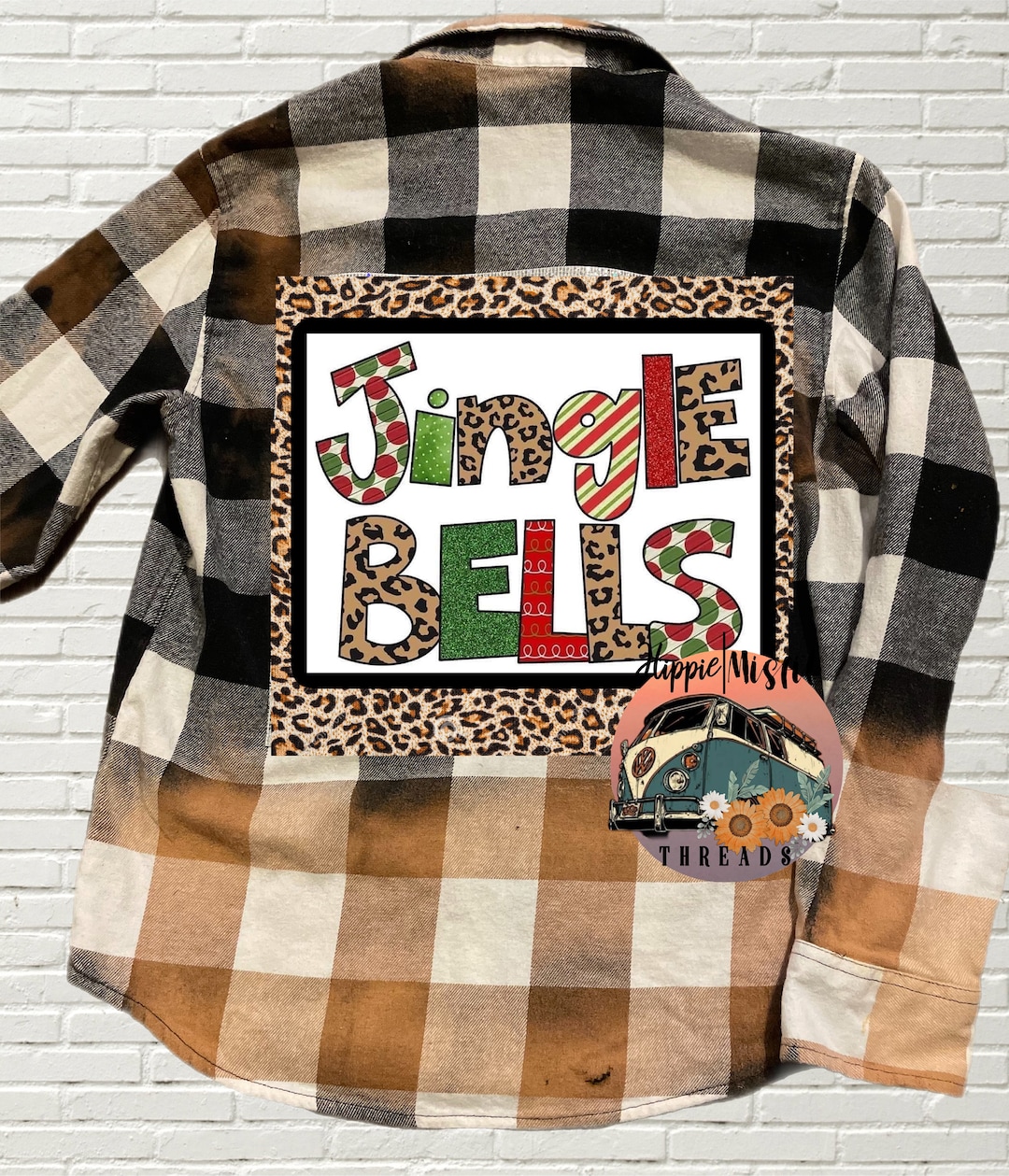 Christmas Flannel Shirt, Custom Flannel Shirt, Gifts for Her, Bleached ...