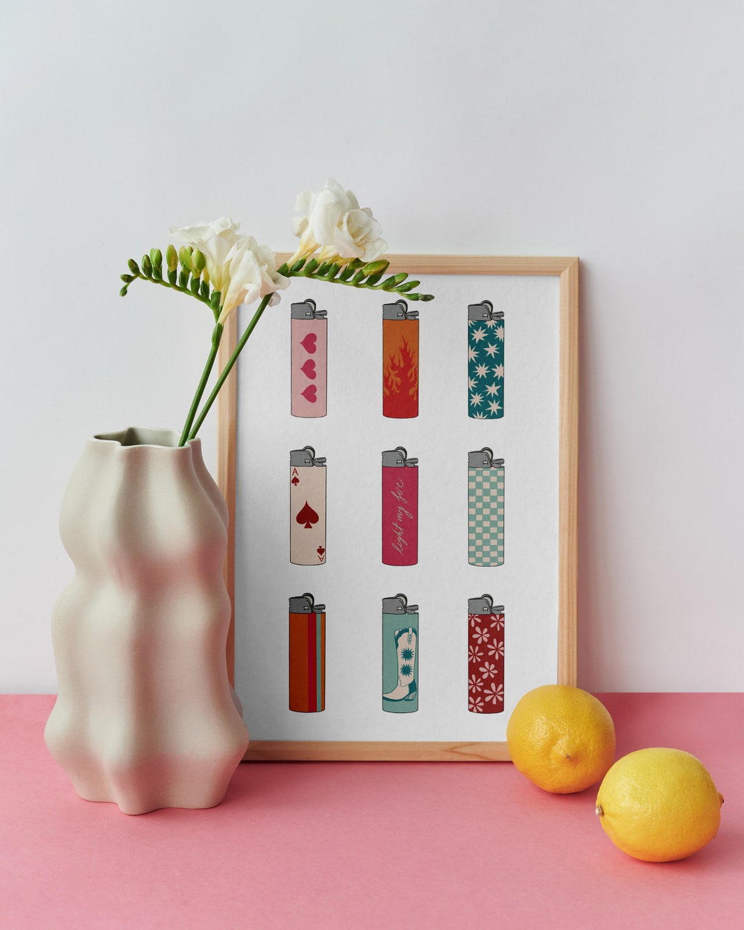 Trendy Lighters - Hand Drawn Poster - Digital Download - Unique Etsy ...