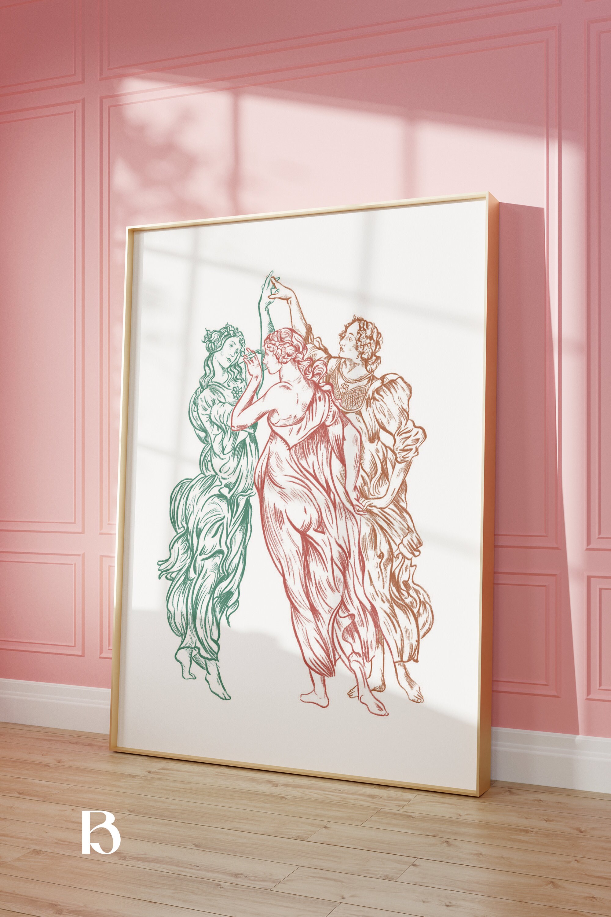 Three Graces Digital Download Poster Greek Mythology Art - Etsy
