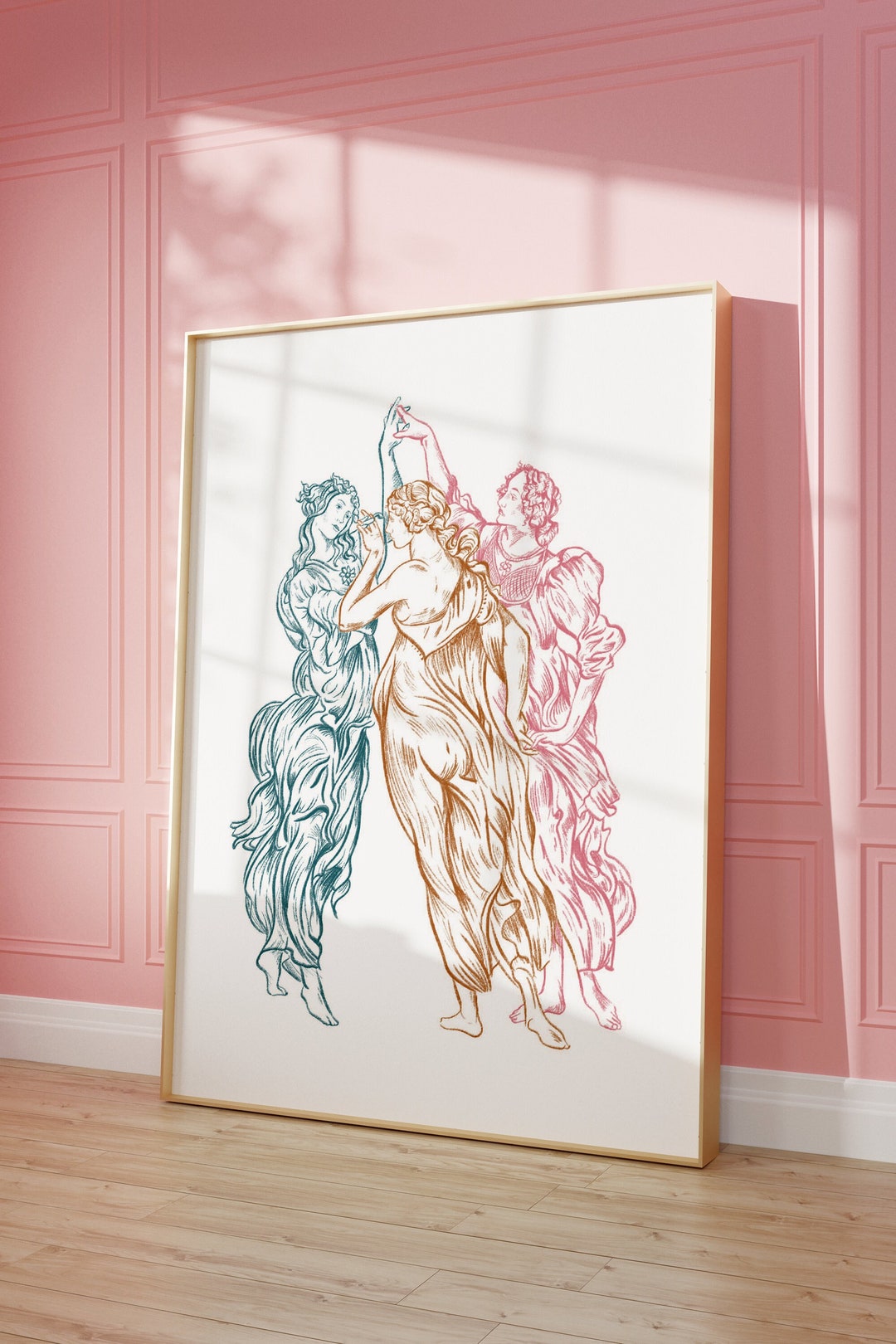 Three Graces Digital Download Poster Greek Mythology Art Printable Wall ...