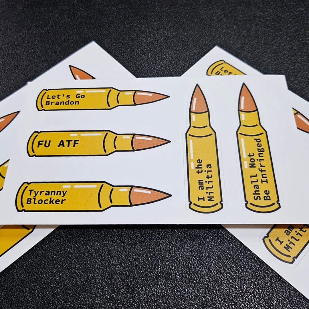 556 Bullet Messages 2nd Amendment Sticker - Etsy