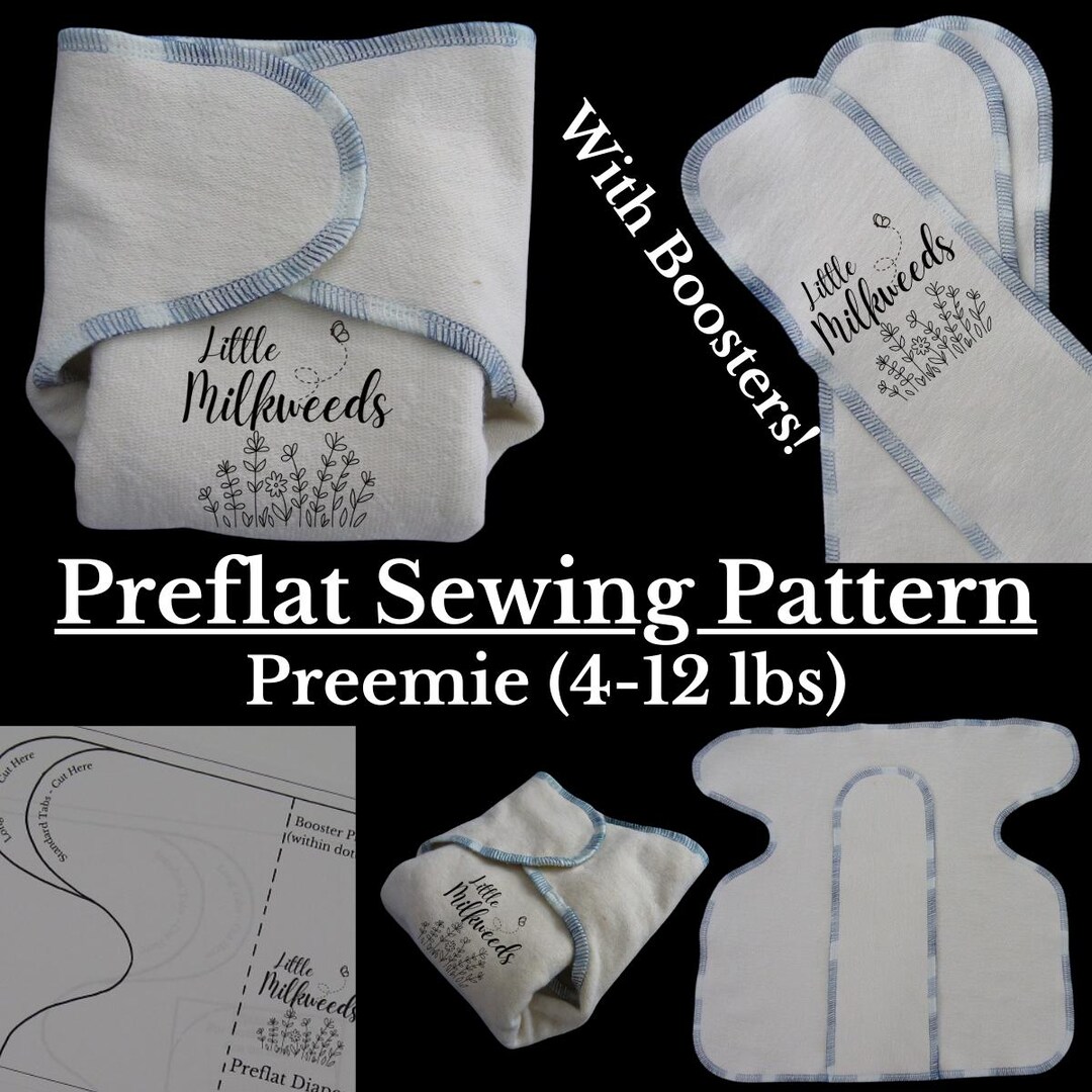 Preflat Sewing Pattern - Preemie (4-12 Lbs) - Stretchy Preflat ...