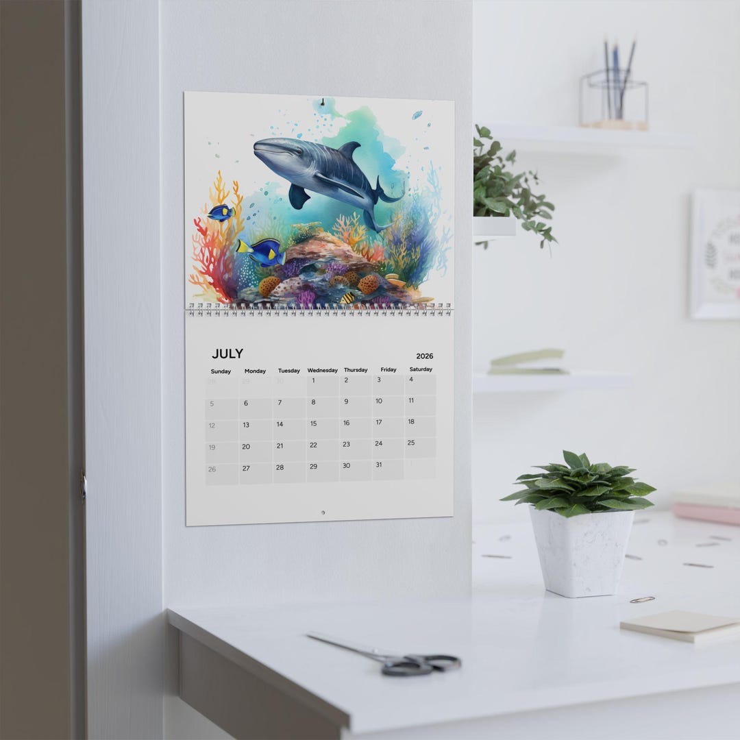 Underwater Sea Life Calendar 2026 | Marine Life Wall Calendar - Etsy
