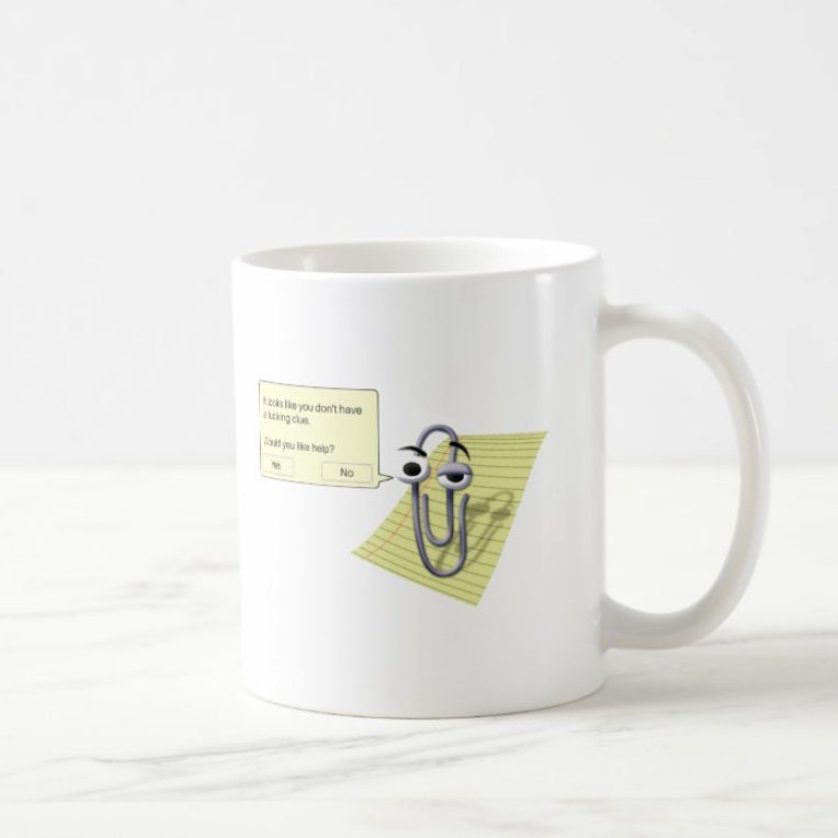 Clippy Mug Clippy Office Mug Clippy the Paperclip Funny - Etsy UK