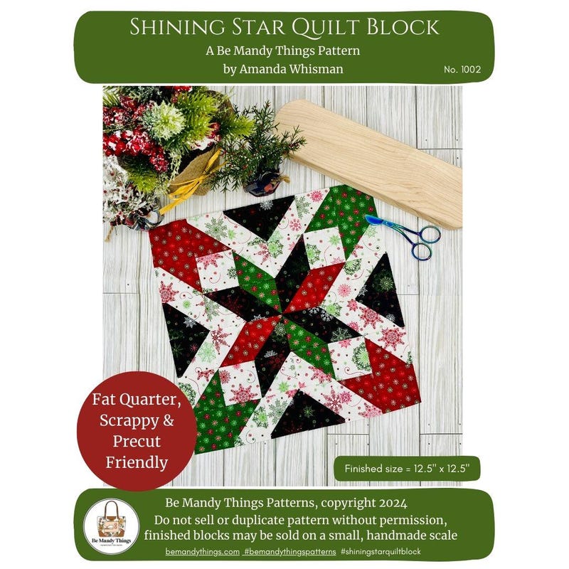 Starry Quilt Block Pattern - Etsy