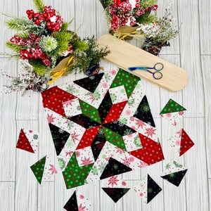 Shining Star Quilt Block Pattern | HST Quilt (PDF Download) | Holiday ...