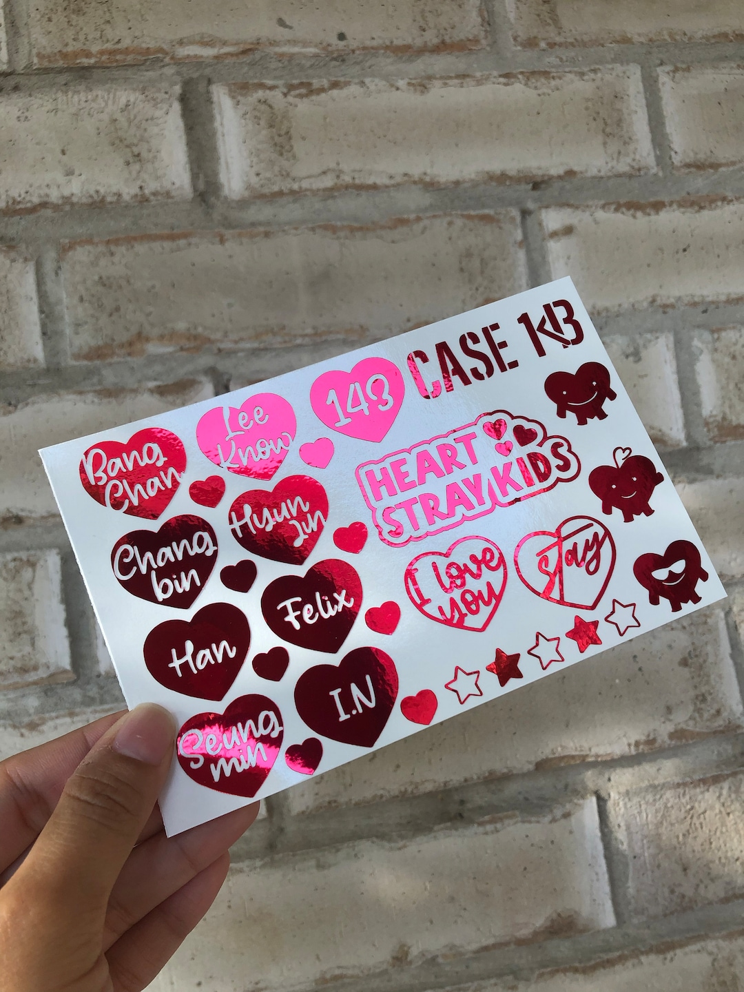 Kpop Holographic Light Stick Stickers Stray Kids JYP Kpop Gift Fan ...