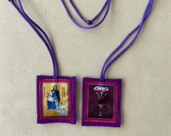 PURPLE SCAPULAR the Scapular of Benediction and Protection Wearable ...