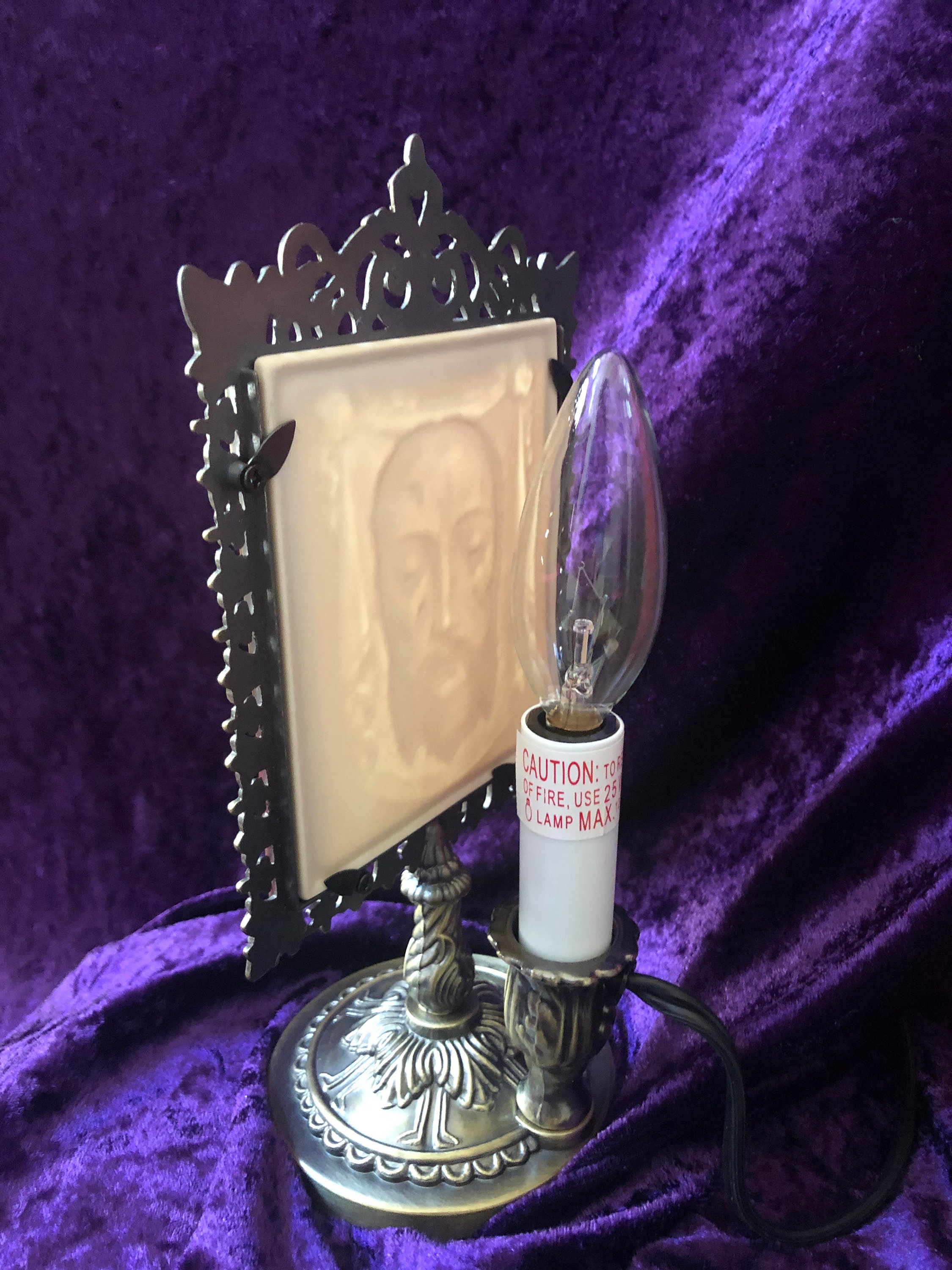 Holy Face of Jesus Porcelain Lithophane 19th C Throwback - Etsy