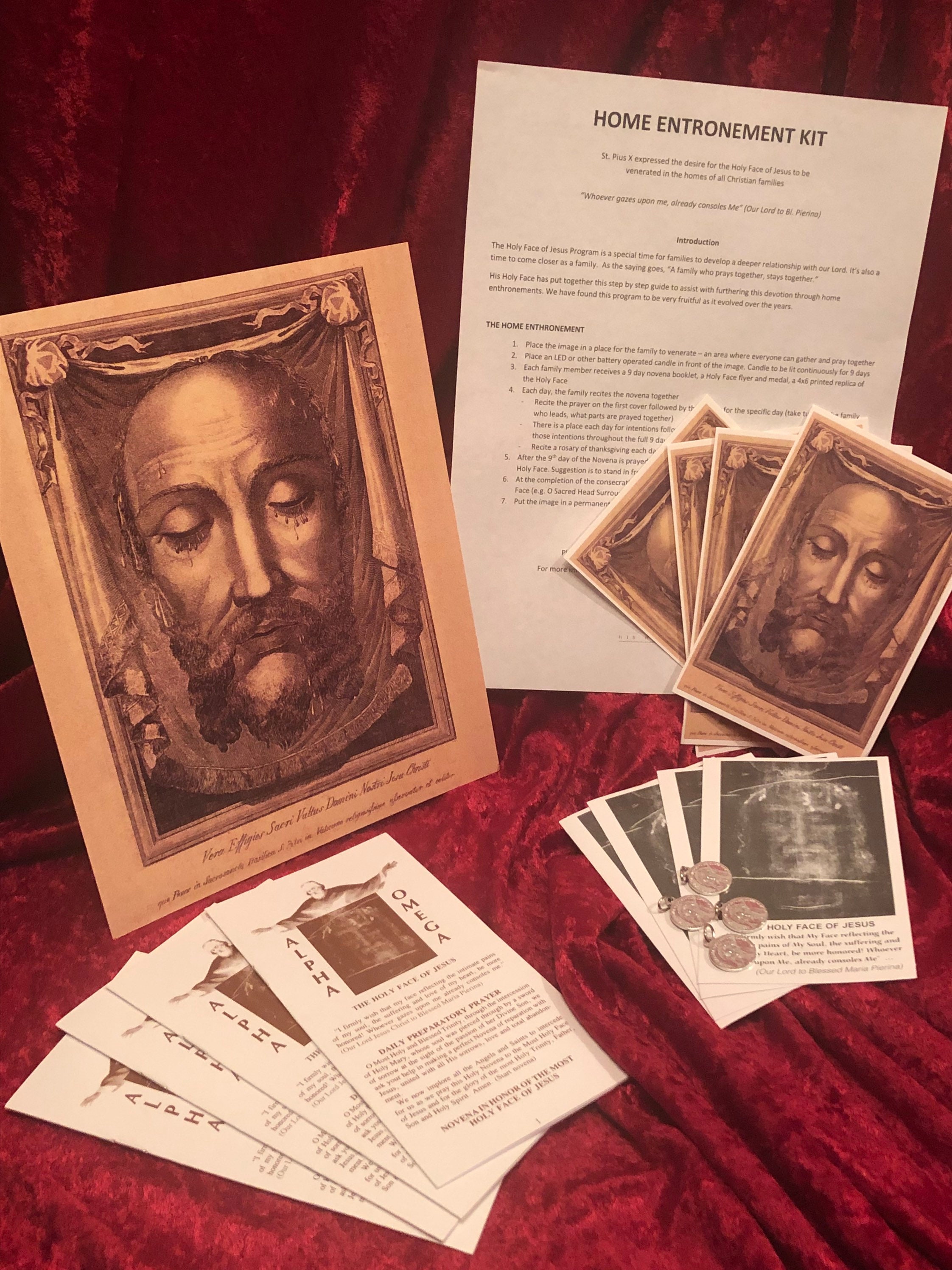 Holy Face of Jesus Home Enthronement Kit - Etsy