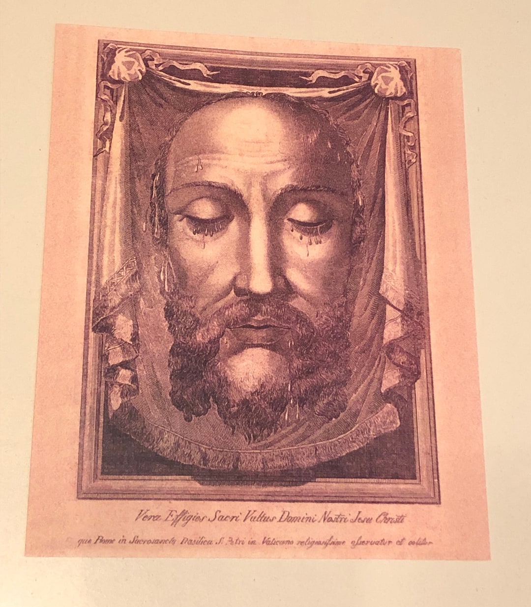 Veronica’s Veil 8x10 Print Image - Holy Face of Jesus - Etsy
