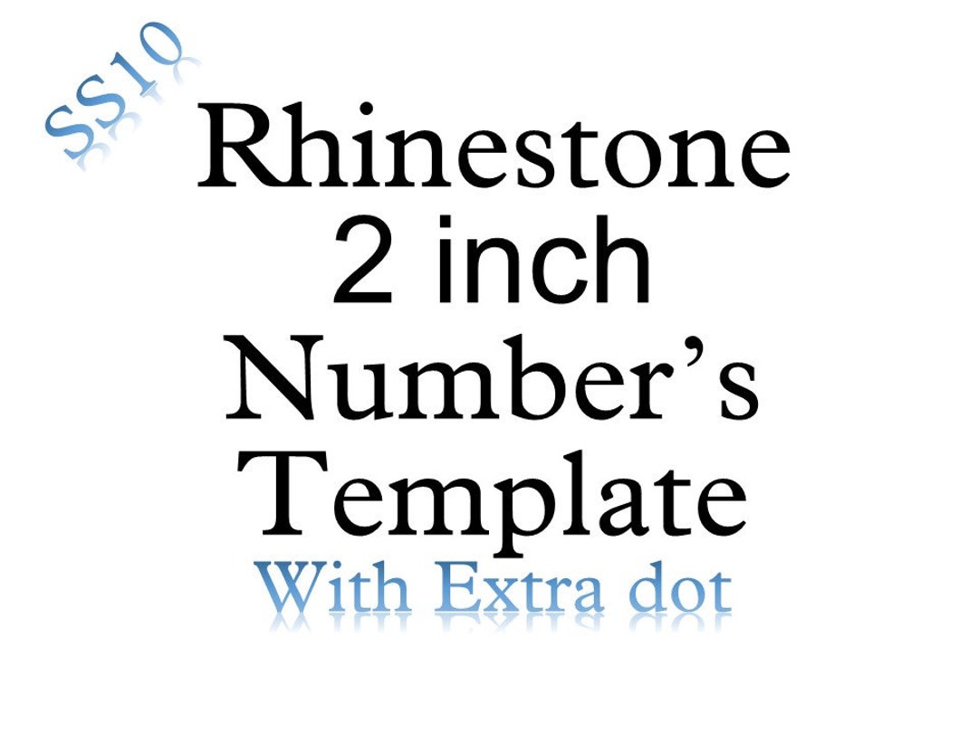 Number Rhinestone Template 2 In Ss10-mm2.80-2.90 Rhinestone - Etsy