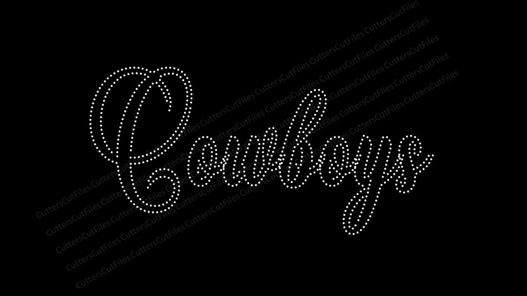 Rhinestone Cowboy Template, SS10, Cowboys Text Outline, Word Cowboy ...