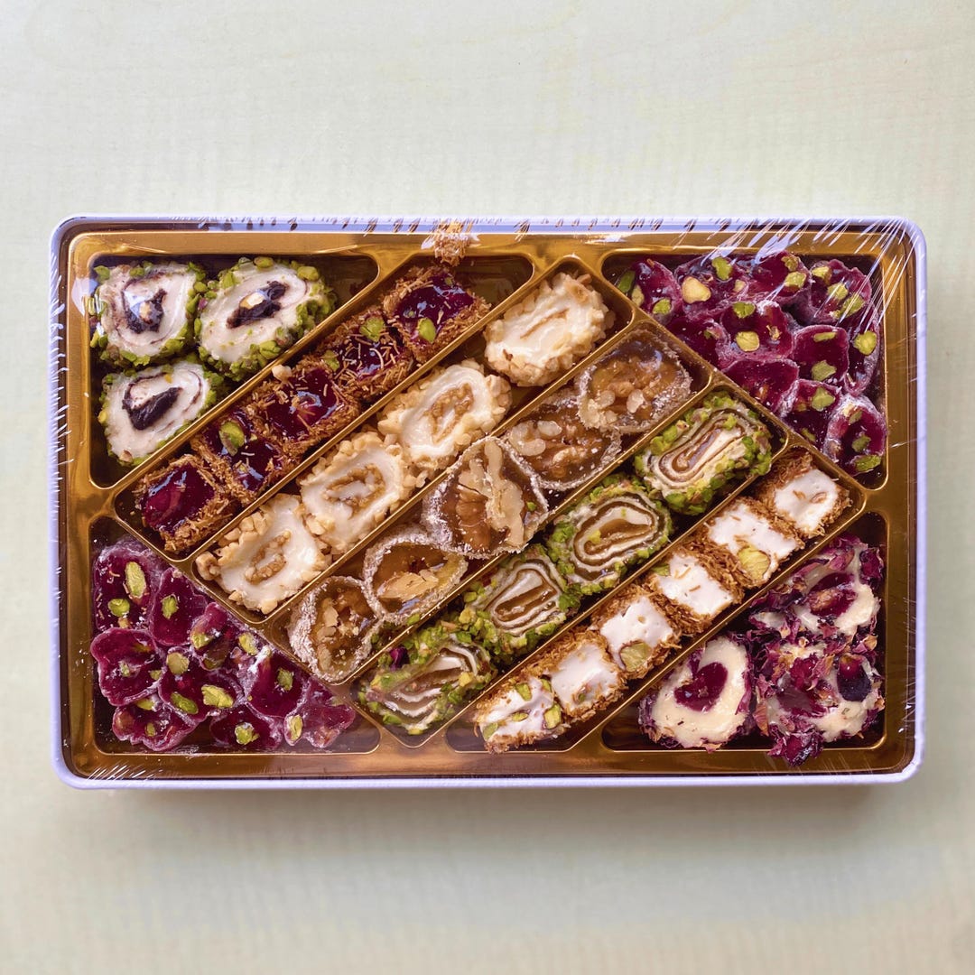 Turkish Delight Candy Tin Gift Box, Assorted Lokum Turkish Delight ...